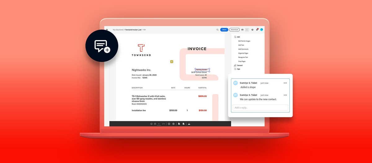 Annotate, comment, and edit PDF documents online with Adobe Acrobat