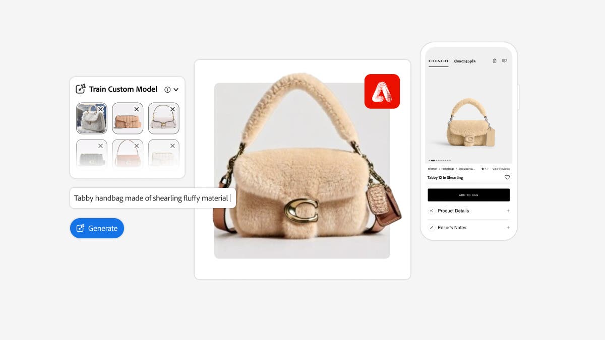 Coach reimagines handbag design process with Adobe Firefly.