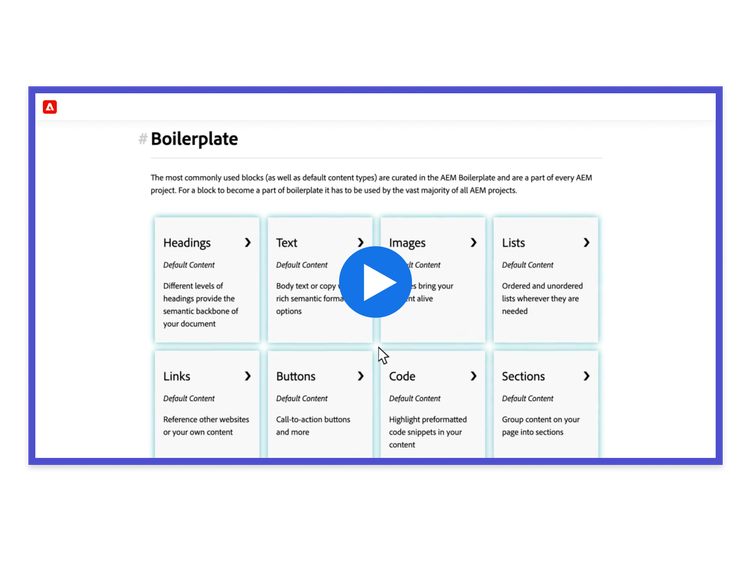 Desenvolvimento rápido | Adobe Experience Manager Sites