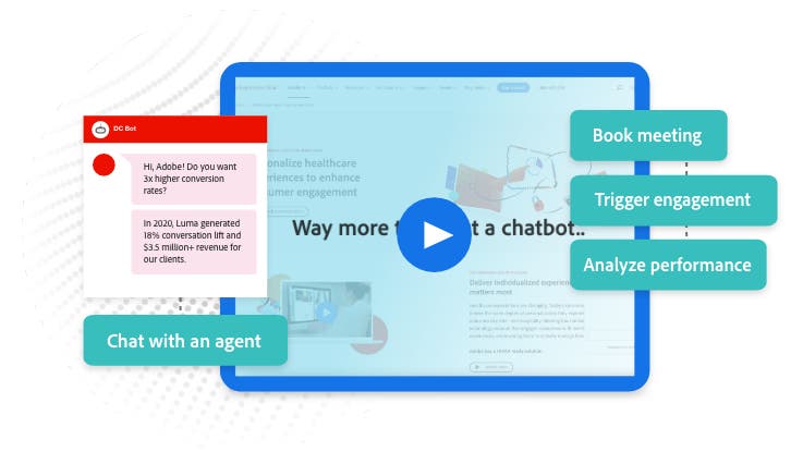 Soluciones de chatbots con IA | Dynamic Chat | Adobe para empresas