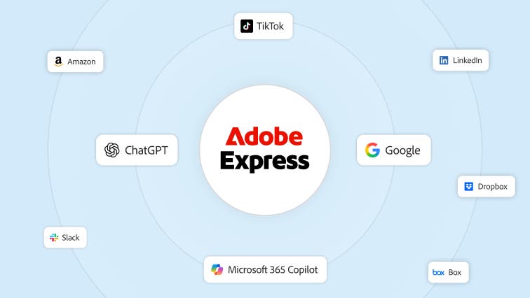 Intégrations Adobe Express | Boostez la création de contenu pour votre entreprise