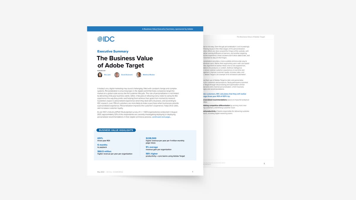 The Business Value Of Adobe Target