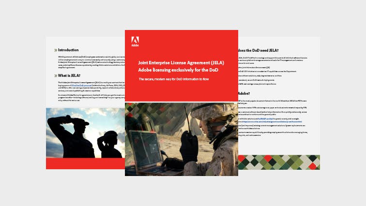 Adobe JELA - Simpler workflows, seamless collaboration across DoD.