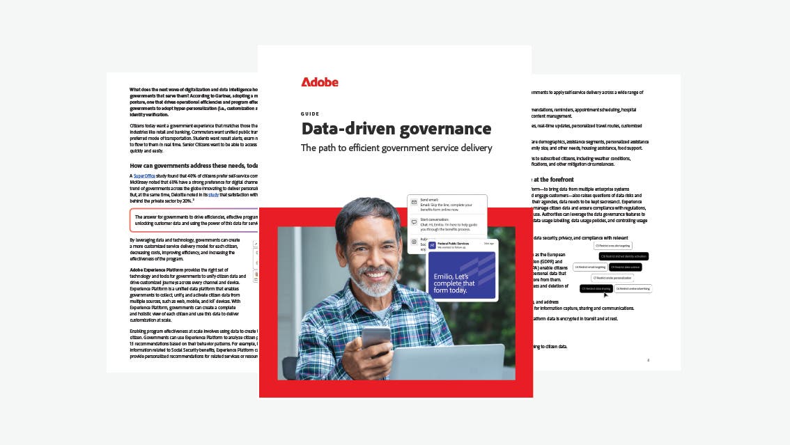 Data-driven government for efficient government service delivery