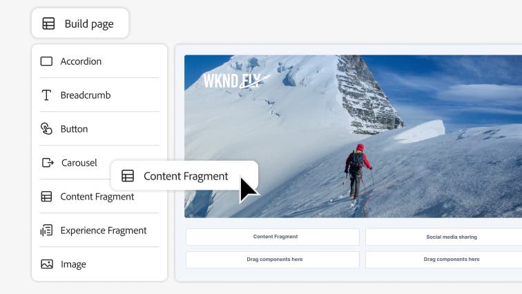 Content Fragments และ Experience Fragments | Experience Manager Sites