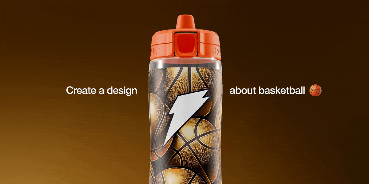 Gatorade uses Adobe Firefly AI for unique bottle designs.