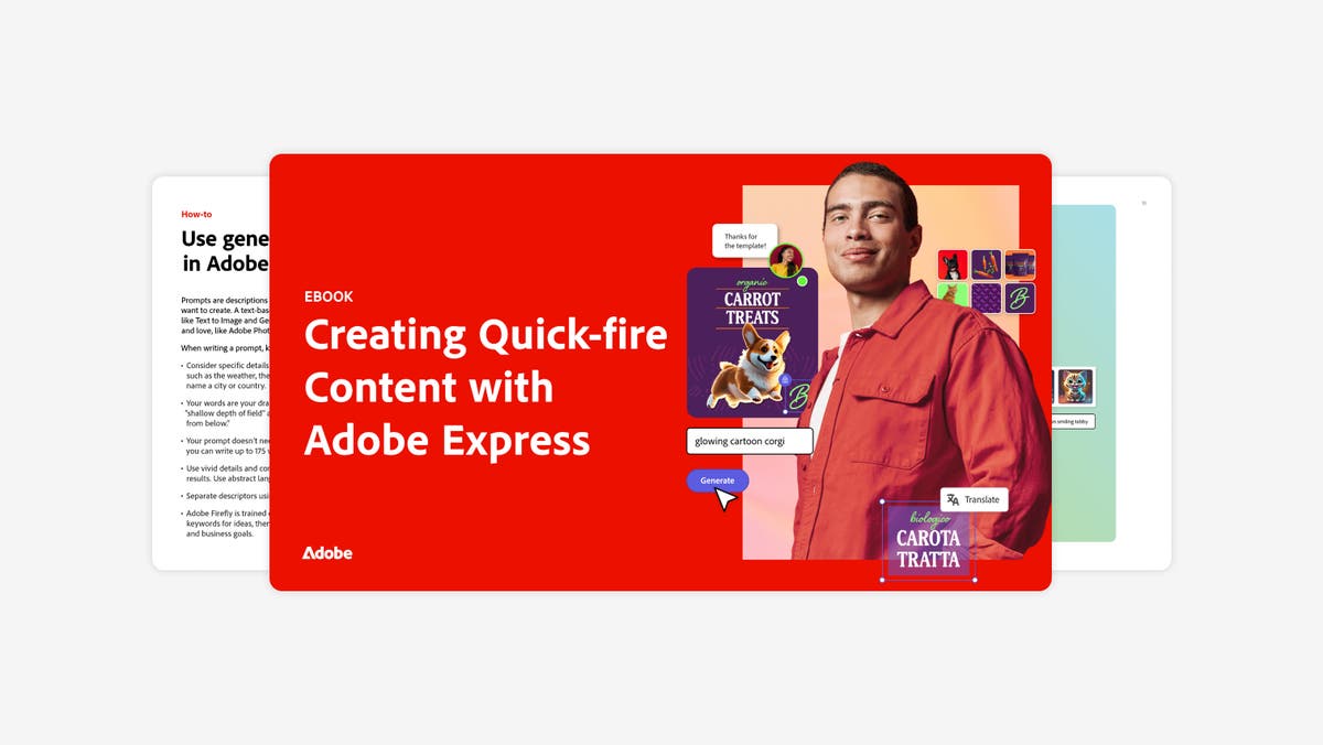 Creating quick-fire content with Adobe Express