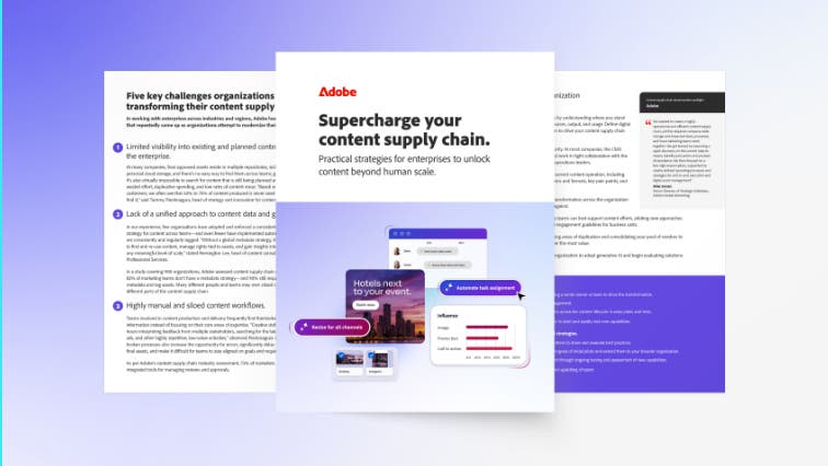 Guide: Supercharge your content supply chain Guide: Supercharge your content supply chain